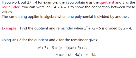 Algebraic Long Division | a2-level-level-revision, maths, pure ...