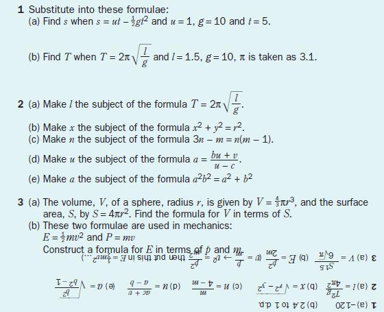 Formulae | Gcse-revision, Maths, Number-and-algebra, Algebra, Formulae