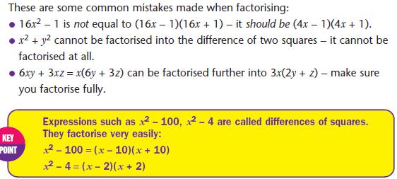 Factorising | gcse-revision, maths, number-and-algebra, algebra ...