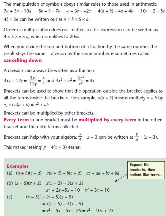 Use of symbols | gcse-revision, maths, number-and-algebra, algebra, use ...