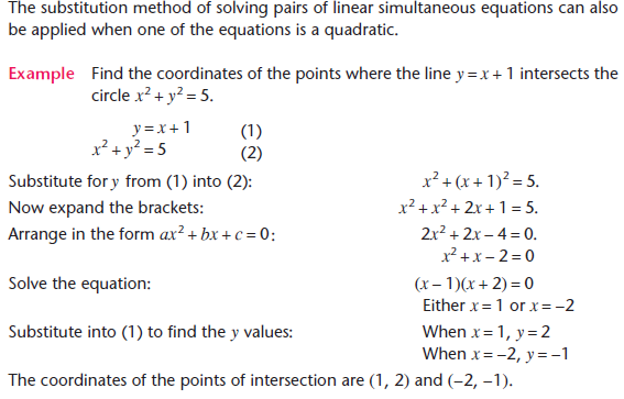 Simultaneous Equations | a2-level-level-revision, maths, pure ...