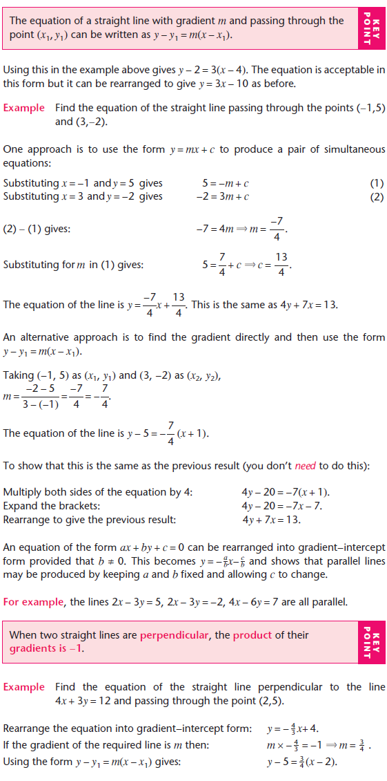 Straight lines | a2-level-level-revision, maths, pure-mathematics ...